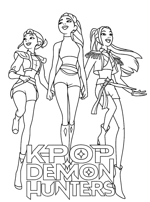 Kids-n-fun.de | Malvorlage KPop Demon Hunters KPop Demon Hunters Logo