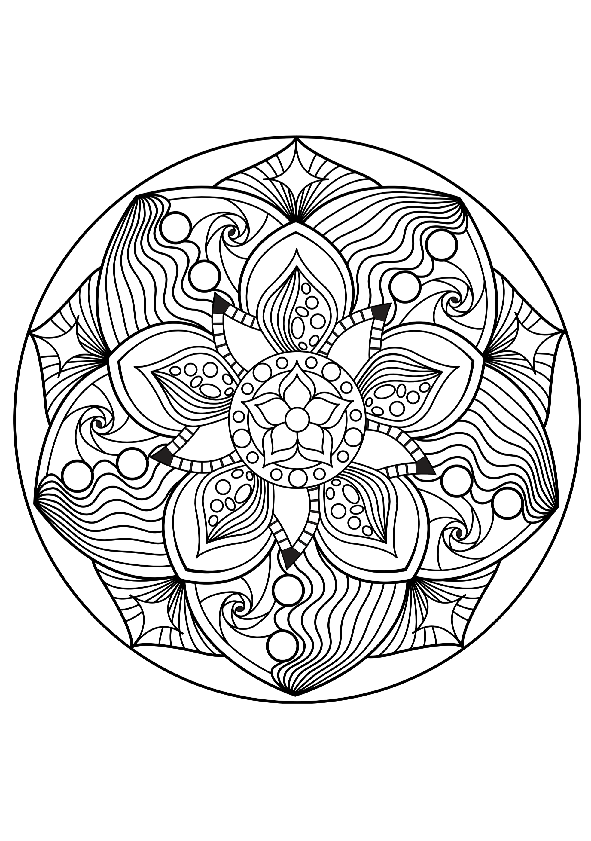 Kids-n-fun.de | Malvorlage Magic Mandalas Magic Mandalas