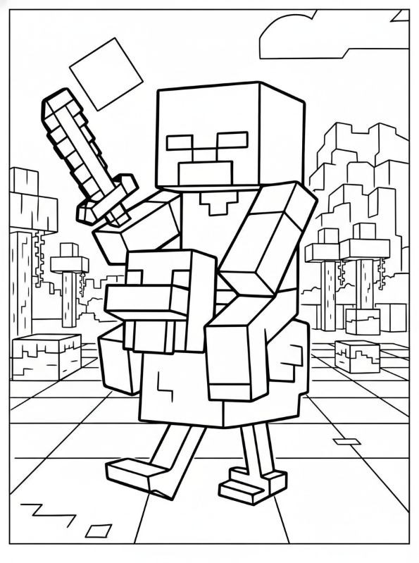 Kids-n-fun.de | Malvorlage Minecraft Chicken Jockey Minecraft Chicken ...
